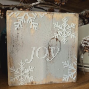 Christmas Wooden Joy Ornament Decor Wall Tree Signs Christmas Decor ...