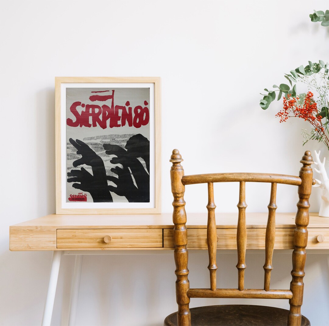 Plakat Wyborczy SOLIDARNOSC Sierpien'80 Poster Print Solidarnosc Lech ...