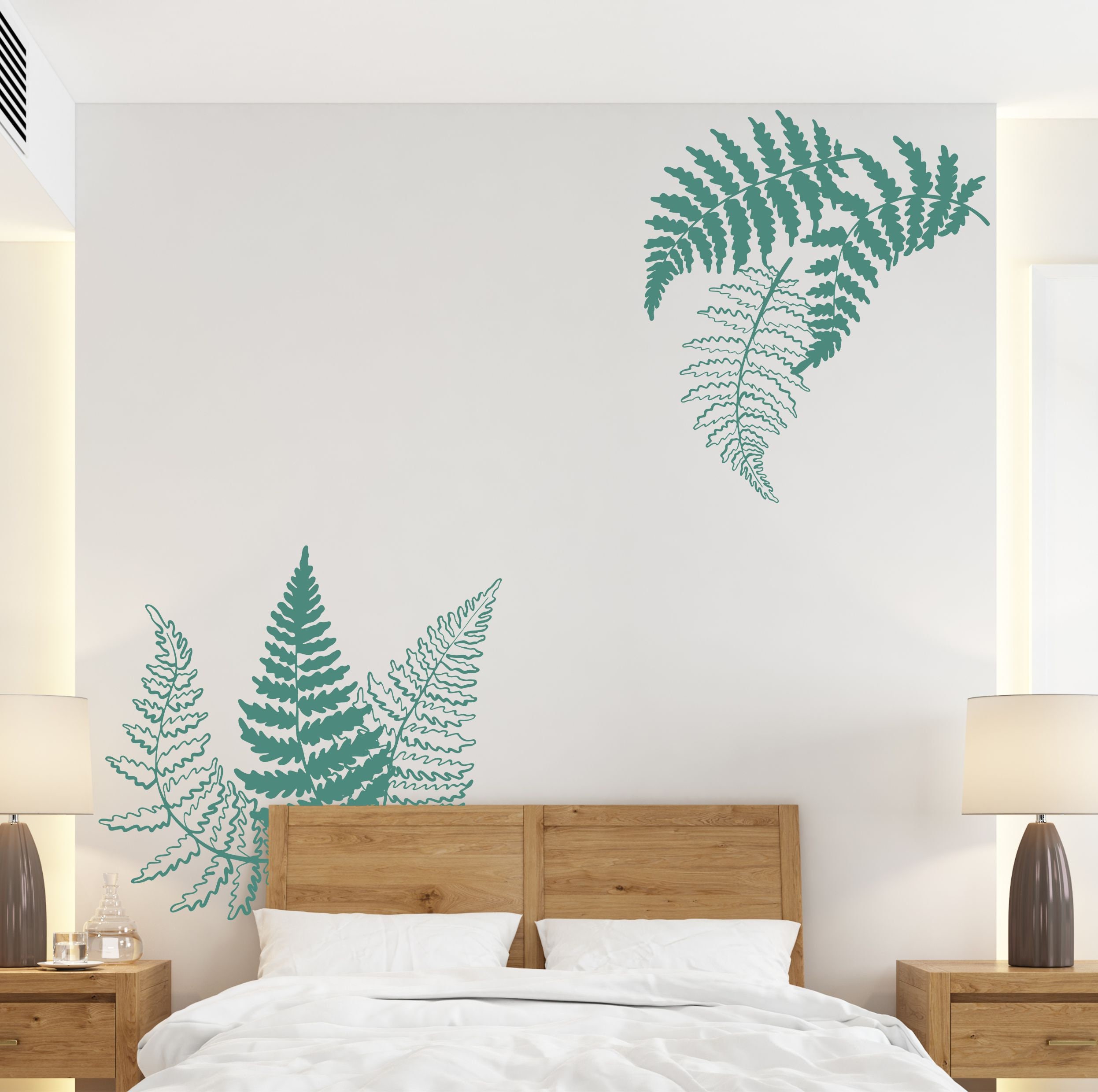 Leaves Wall Sticker Flowers Botanical Ferns Decal Vinyl - Etsy