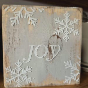 Christmas Wooden Joy Ornament Decor Wall Tree Signs Christmas Decor ...