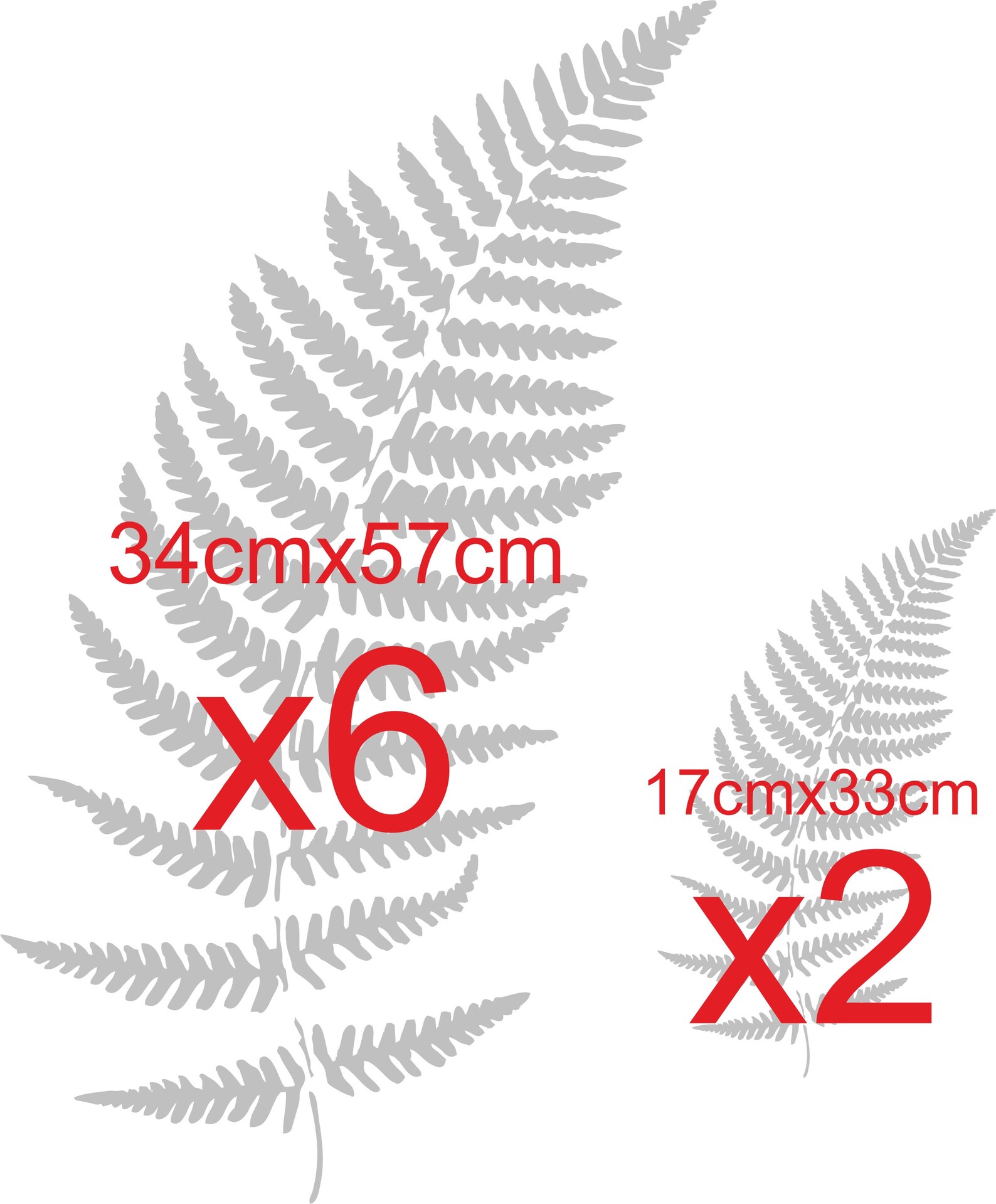 Leaves Wall Sticker Flowers Ferns Decal Vinyl Removable Art - Etsy