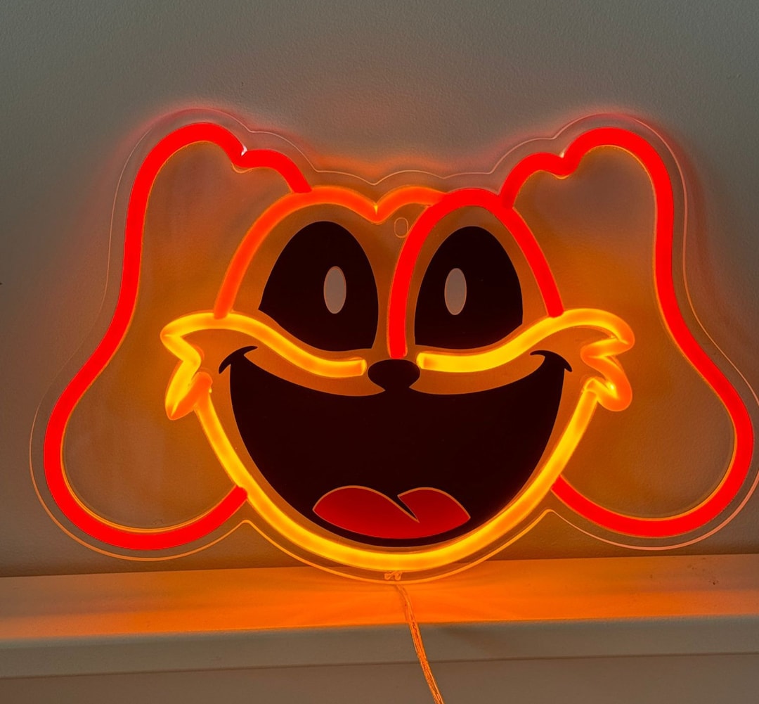 Dogday and Catnap Poppy Playtime Neon Sign, Fan Gift, Horror Video Game ...