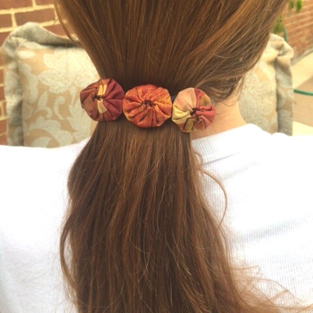 Handmade Barrettes, Silk Fabric Hair Accessory, One of A Kind Hair ...