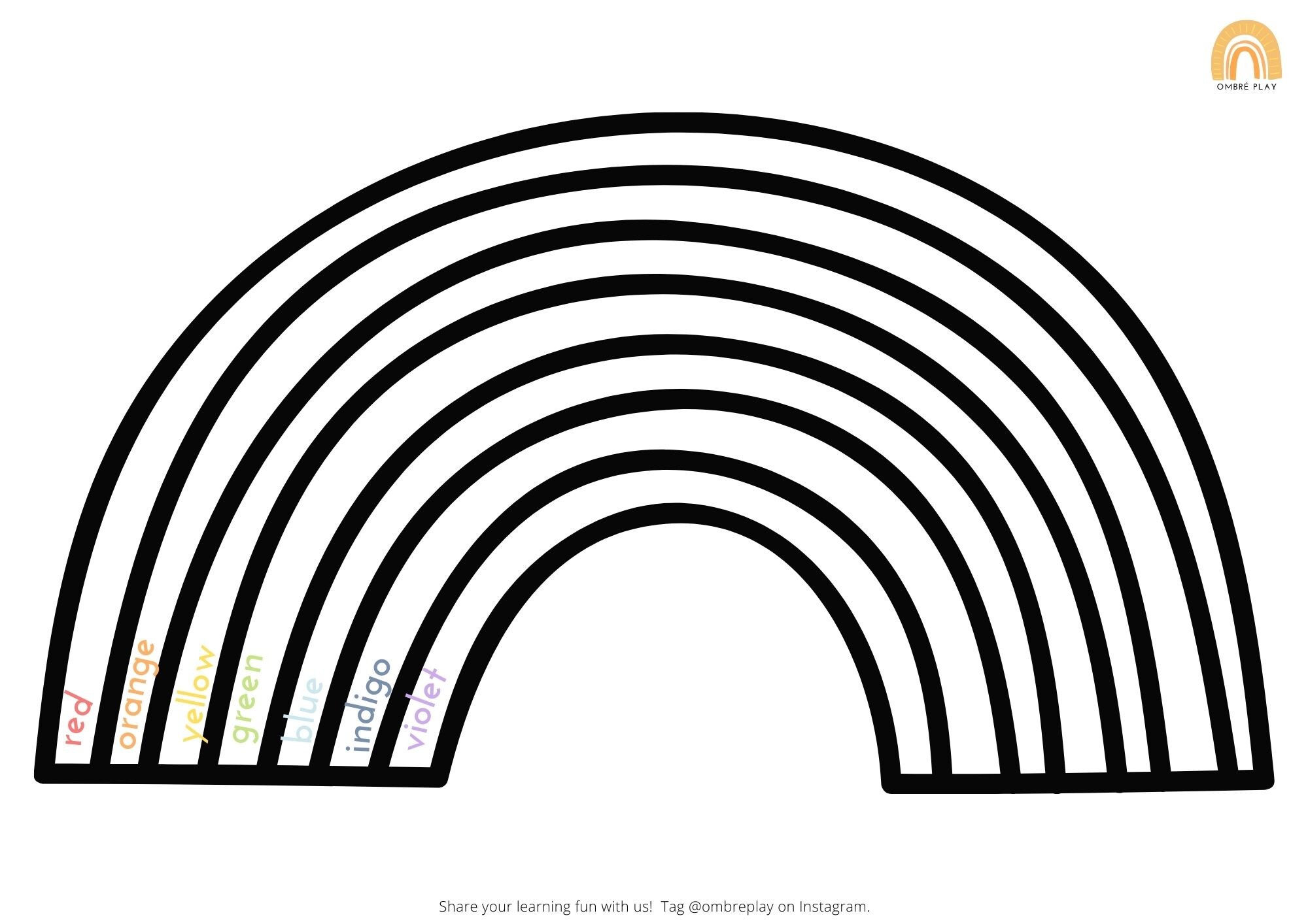 Printable Rainbow Numbers DIGITAL FILE Spring - Etsy