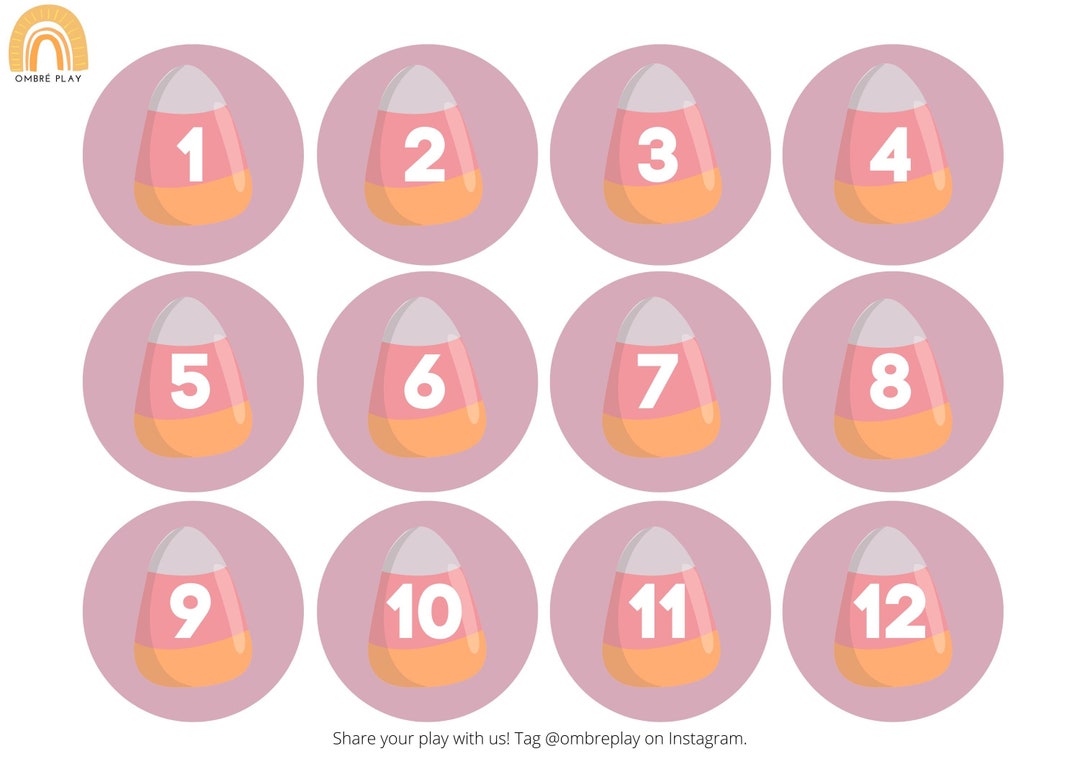 Candy Corn Numbers - DIGITAL Download