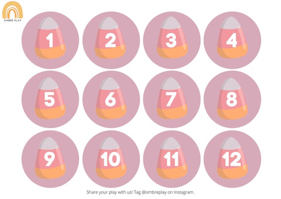 Candy Corn Numbers DIGITAL Download Halloween - Etsy