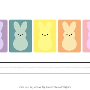 Bunny Peeps Flashcards DIGITAL Download Easter, Spring, Sensory Bin ...