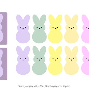 Bunny Peeps Flashcards DIGITAL Download Easter, Spring, Sensory Bin ...