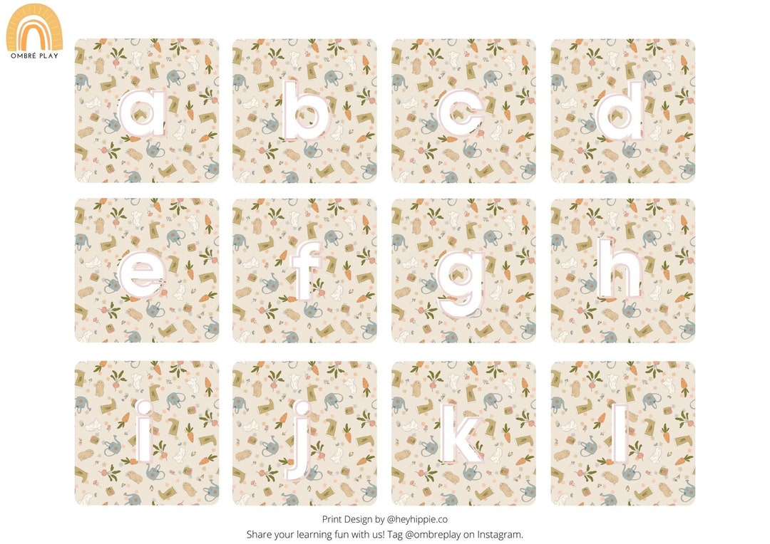 Easter Bunny Alphabet Flashcards