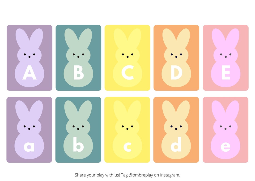 Bunny Peeps Flashcards DIGITAL Download Easter, Spring, Sensory Bin ...