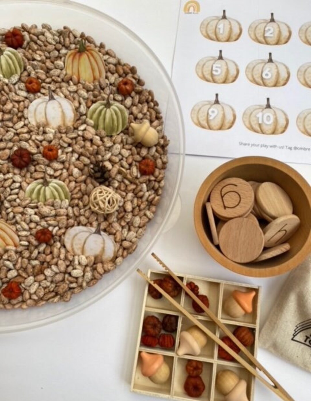 Pumpkin Numbers + Equations Fall Learning Printable - DIGITAL Download