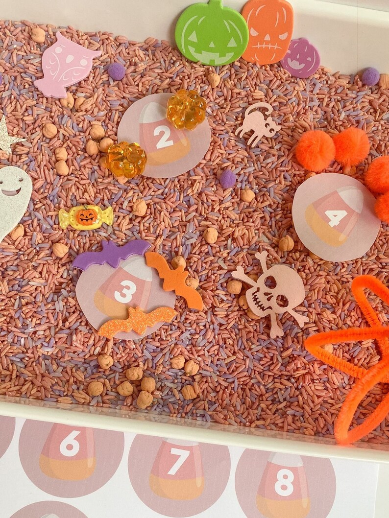 Spooky Cute Halloween Sensory Kit // Pumpkin Sensory Bin - Etsy