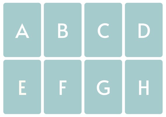 Blue Alphabet Flashcards Learning Printable DIGITAL | Etsy