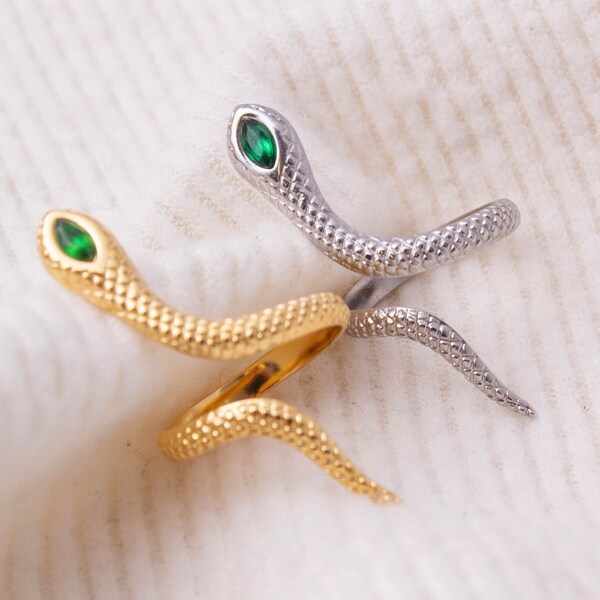 Gold Snake Ring - Etsy