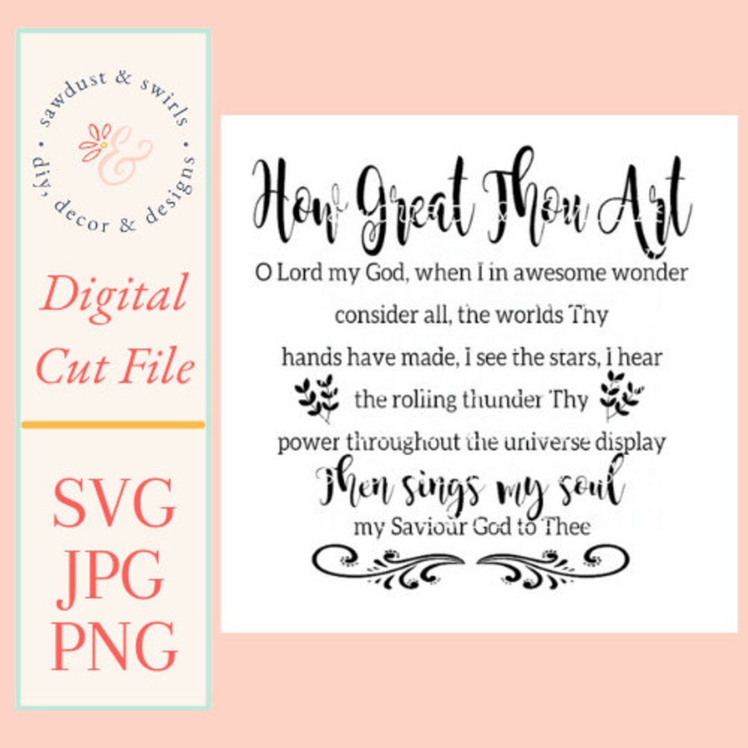 How Great Thou Art SVG, Hymn SVG, Faith SVG, Then Sings My Soul - Etsy