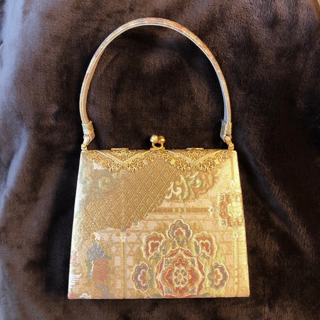 Vintage Japanese Brocade Handbag: Elegant Kimono Party Bag - Etsy
