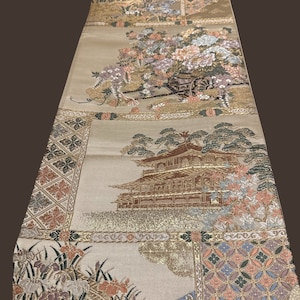 Free Shipping — Vintage Japanese Obi(kimono Sash), 100% Silk, Kinkaku ...