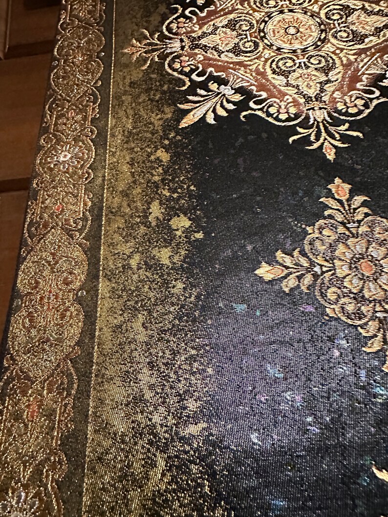 Shipping Free Vintage Japanese Obi 100%silk. Gold, Bronze, Black ...