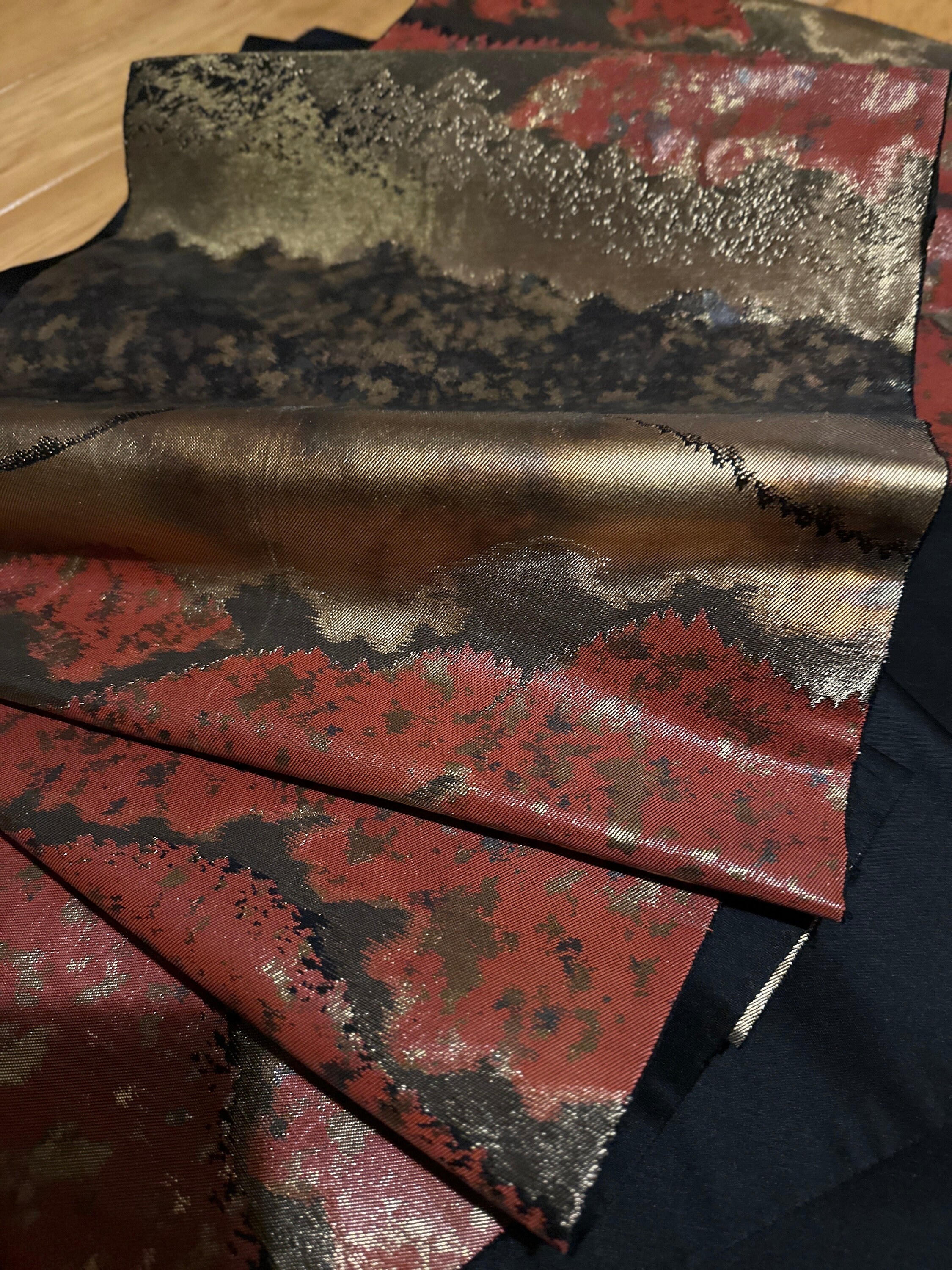 Shipping Free Vintage Japanese Obi 100%silk, Gold, Red, Black Color ...