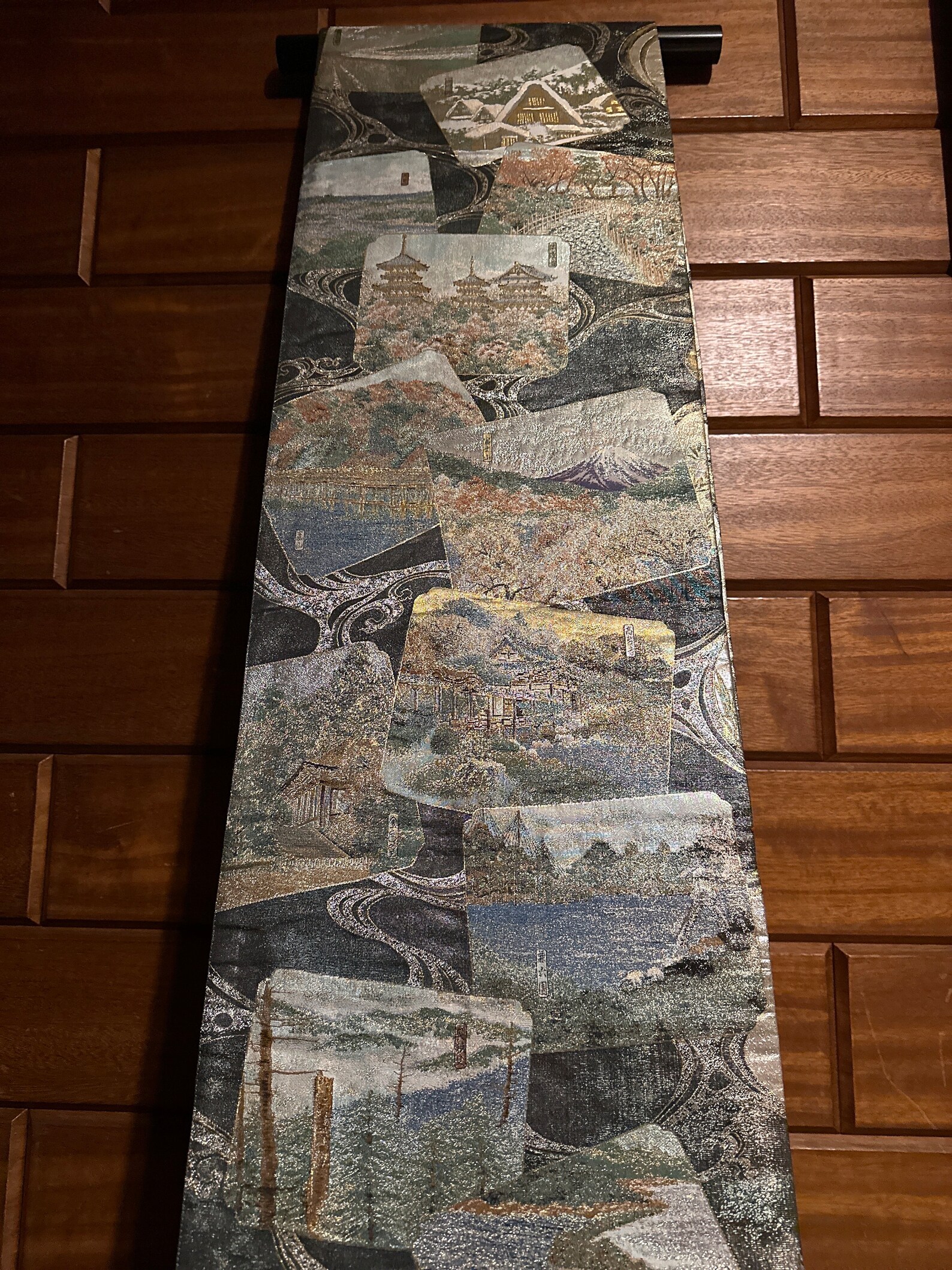 Shipping Free Vintage Japanese Obi 100% Silk, Rare, Patterns on Both ...