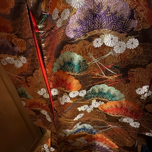 Free Shipping, Ceremonial Kimono UCHIKAKE Heavily Woven Obi-like ...