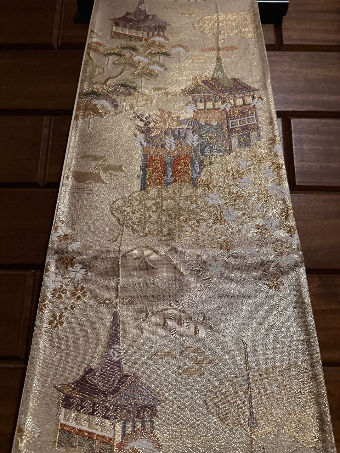Shipping Free Vintage Japanese Obi 100%silk, Kyoto YAMABOKO FLOAT is ...