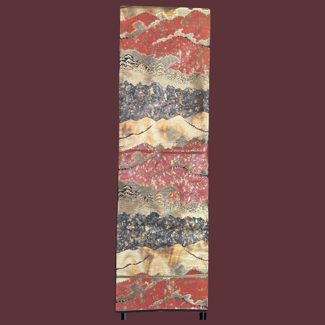 Shipping Free Vintage Japanese Obi 100%silk, Gold, Red, Black Color ...