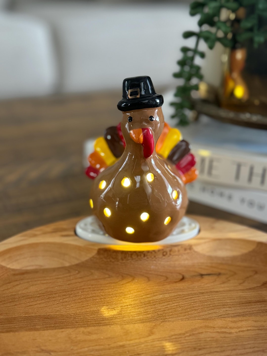 ADORABLE! Light up / Ceramic Nora Fleming DUPE Turkey Mini! Perfect for ...