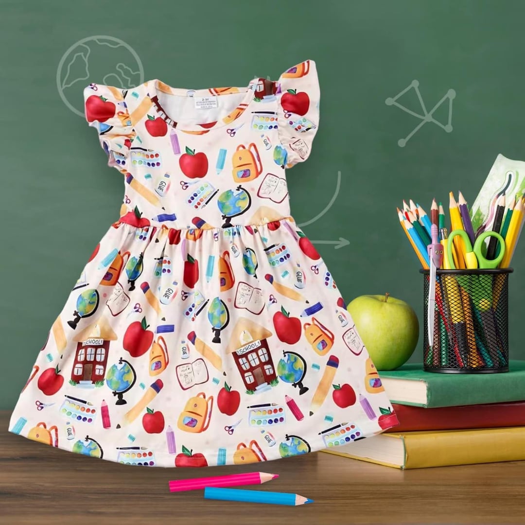 NEW the CUTEST Back to School / Picture Day Girls School Dress Size 6/7 ...