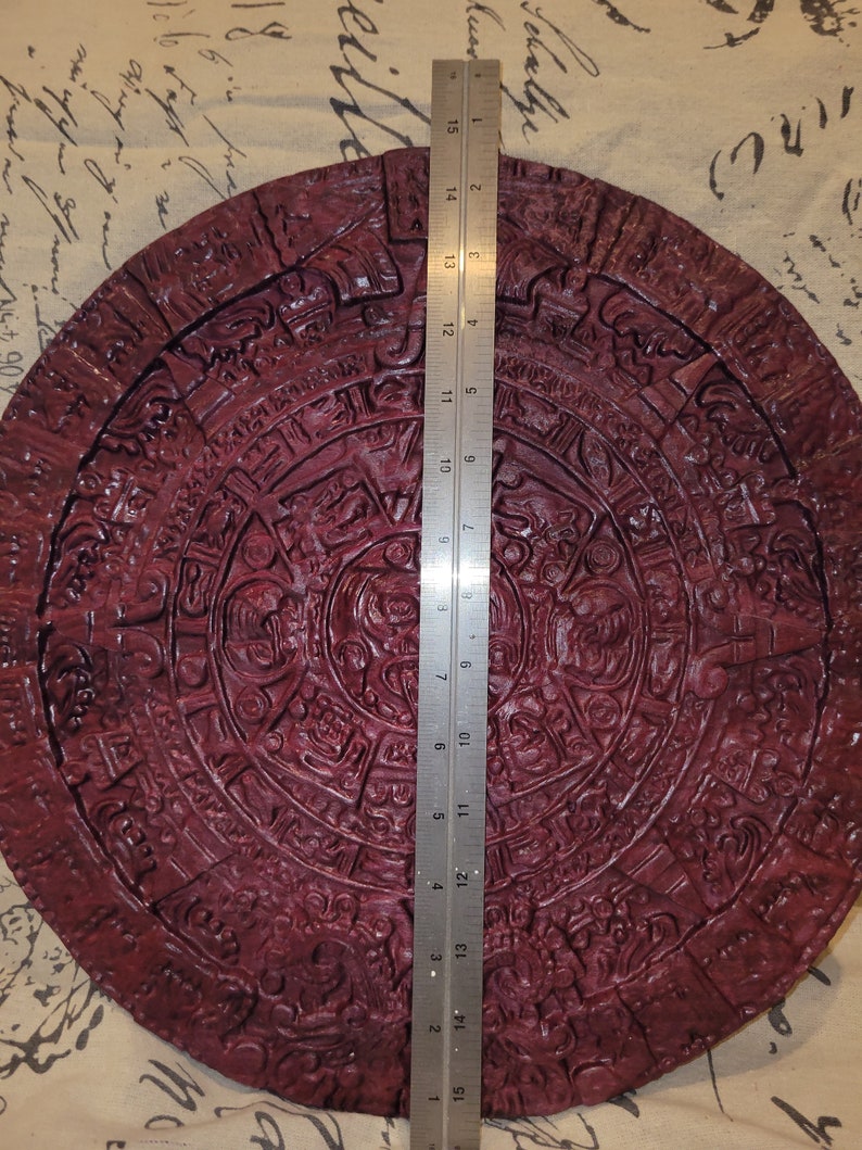 Aztec Calendar Style Exotic Wood Carving - Etsy