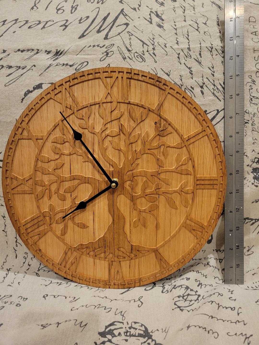 Tree of Life Clock Carved From Oak - Etsy