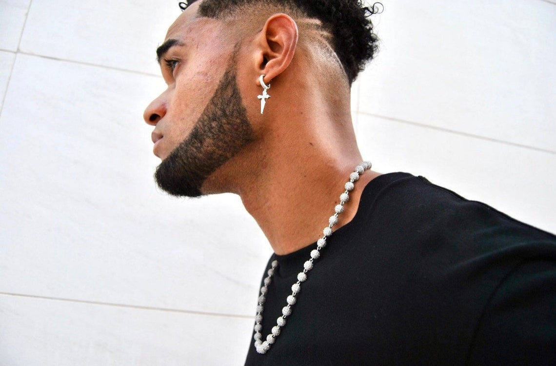 Clustered Ball Necklace Iced Out Ball Chain Jewelry Diamond - Etsy