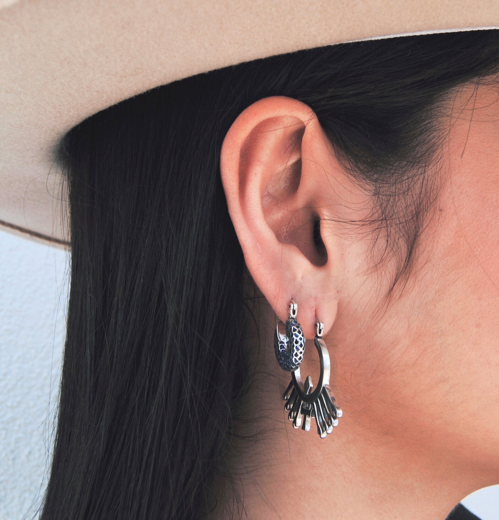 Aten Earrings • Egyptian Solar God • Unisex Silver Jewelry • Design ...