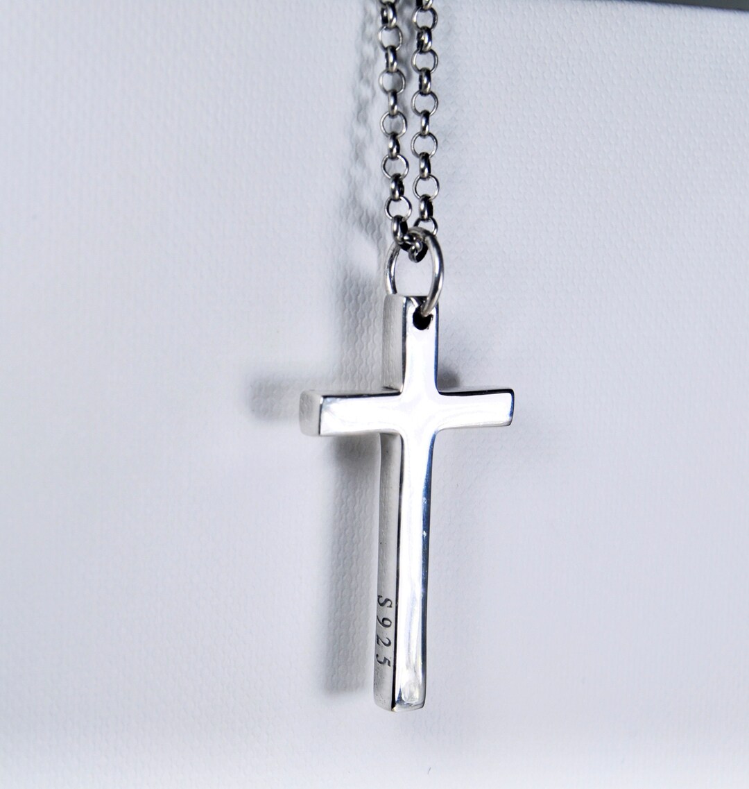 Christian Silver Cross Pendant · Minimalist Jewelry · Elegant Design ...