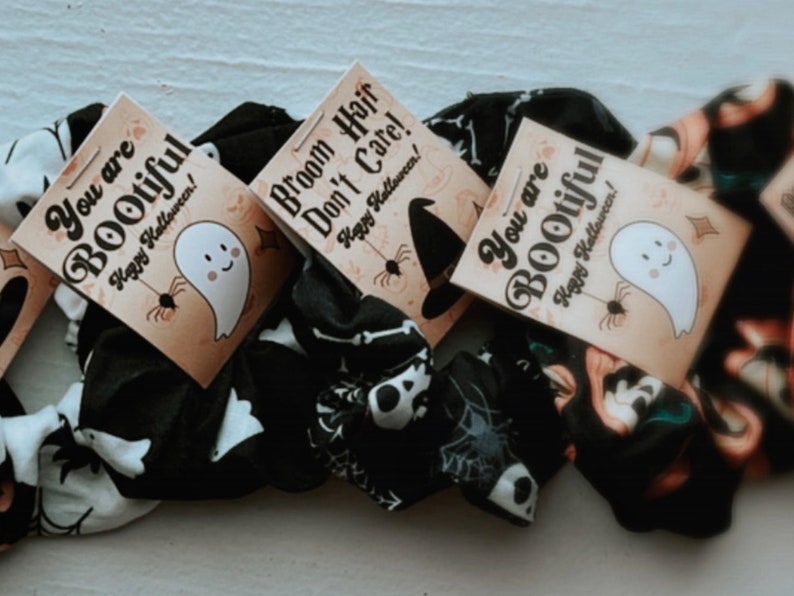 Digital Download | Halloween Scrunchies Tag | 1.75x5 Inches | Print and ...