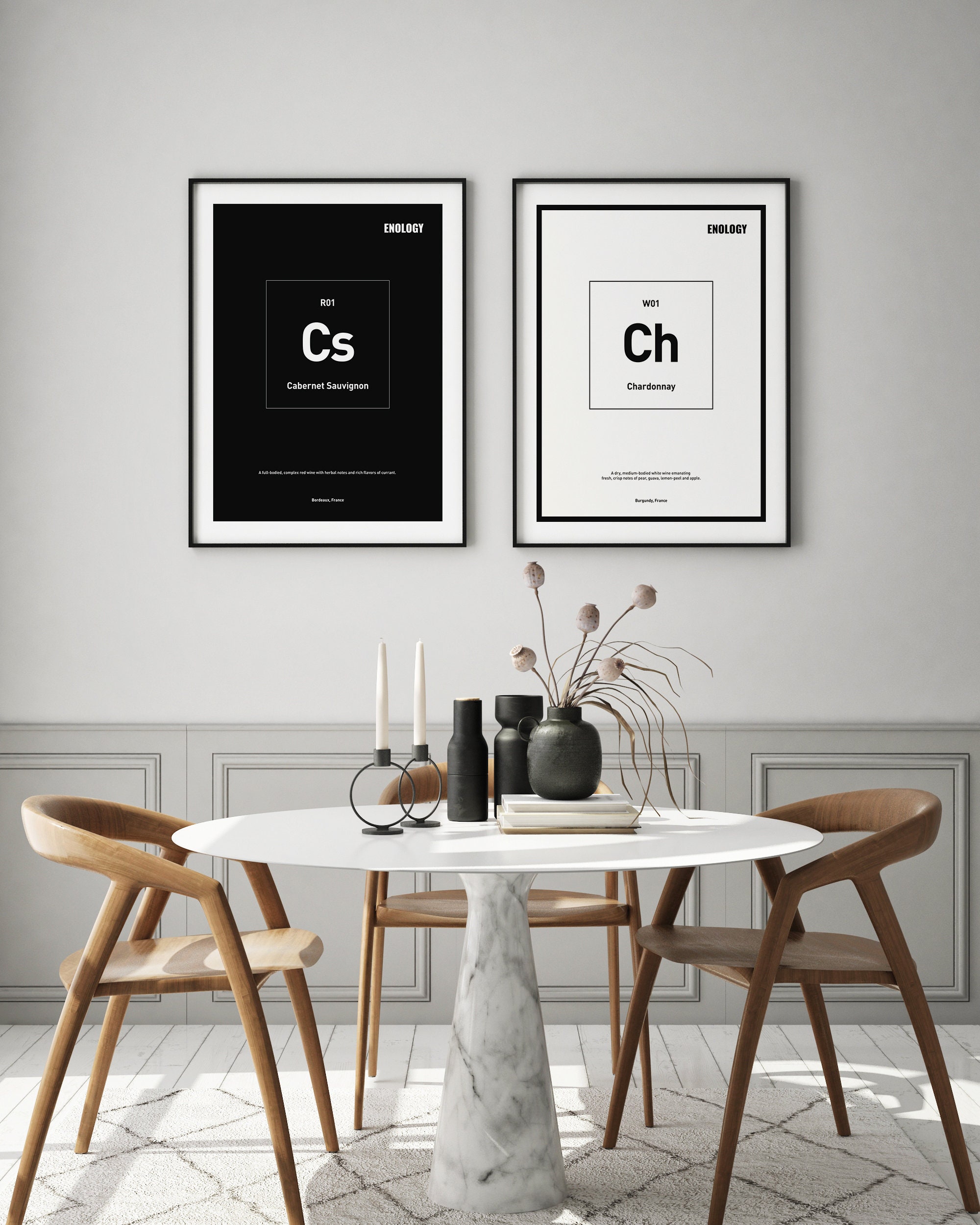 Chardonnay Wine Symbol Print Minimalist Printable Wall Art - Etsy