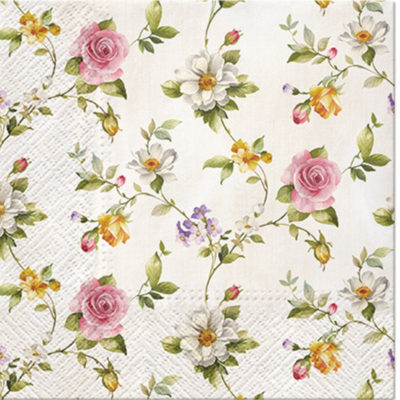 Floral Paper Napkins - Etsy