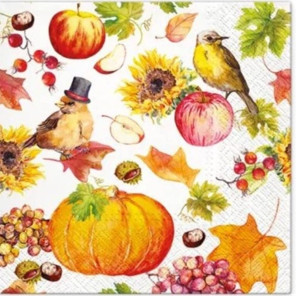 Thanksgiving Paper Napkins - Etsy