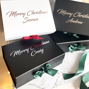 Personalised Christmas Gift Box, Christmas Eve Box, Magnetic Present ...