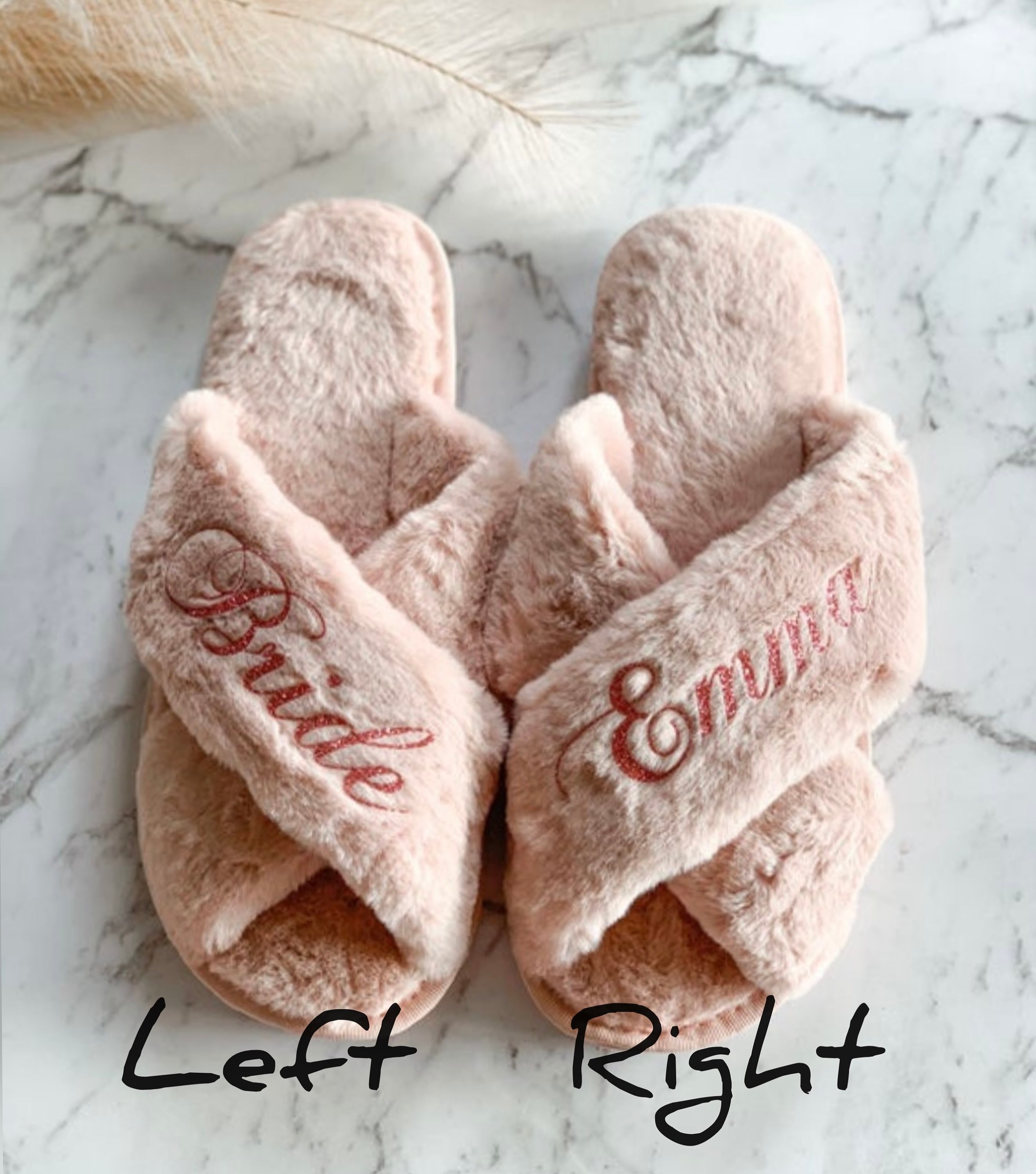 Wedding Slippers Bride Slippers Bridal Shower Gift Cute Bride | Etsy