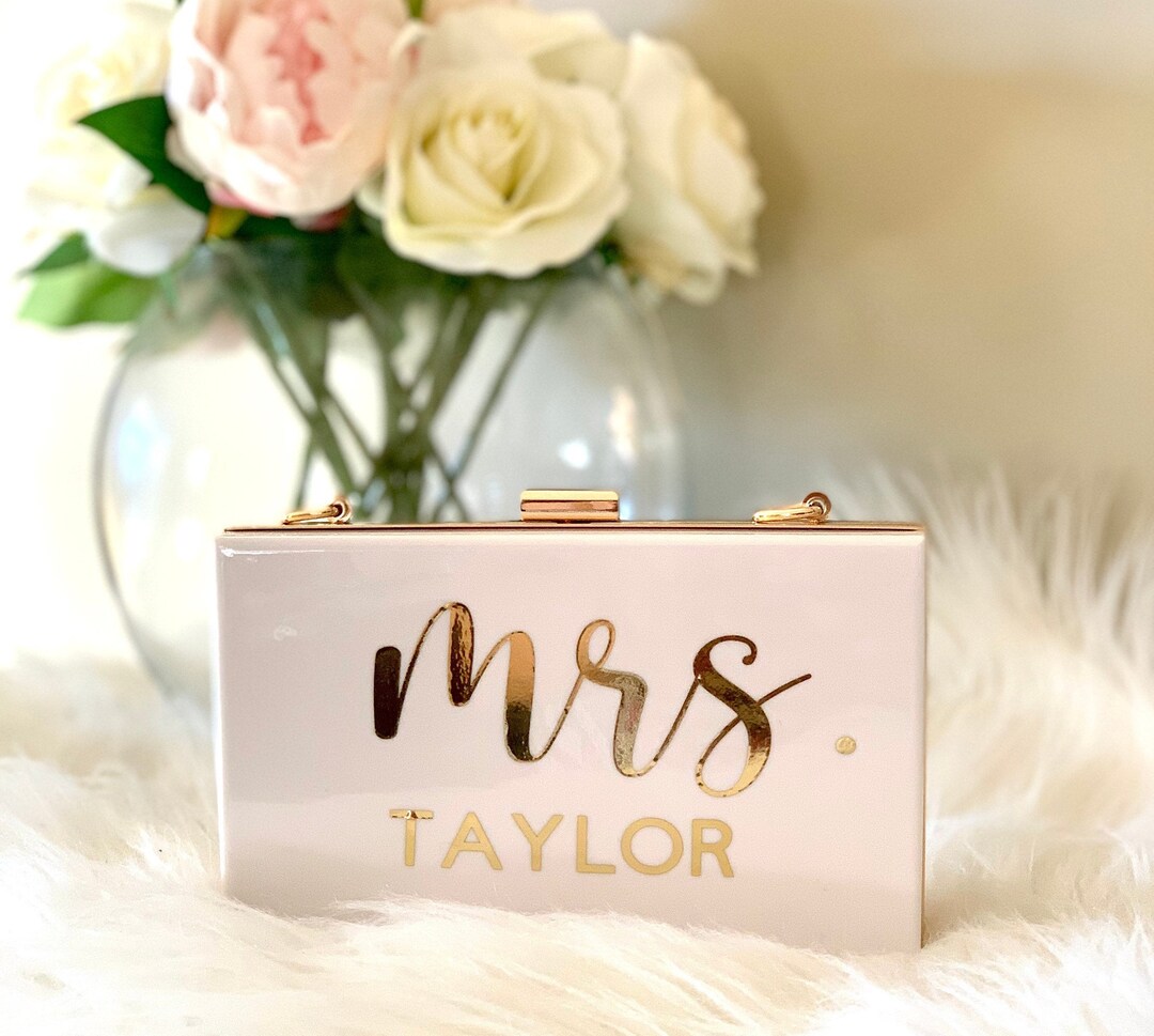 Mrs Purse Bride Clutch Purse for Wedding Bridal Clutch Custom Gift for ...