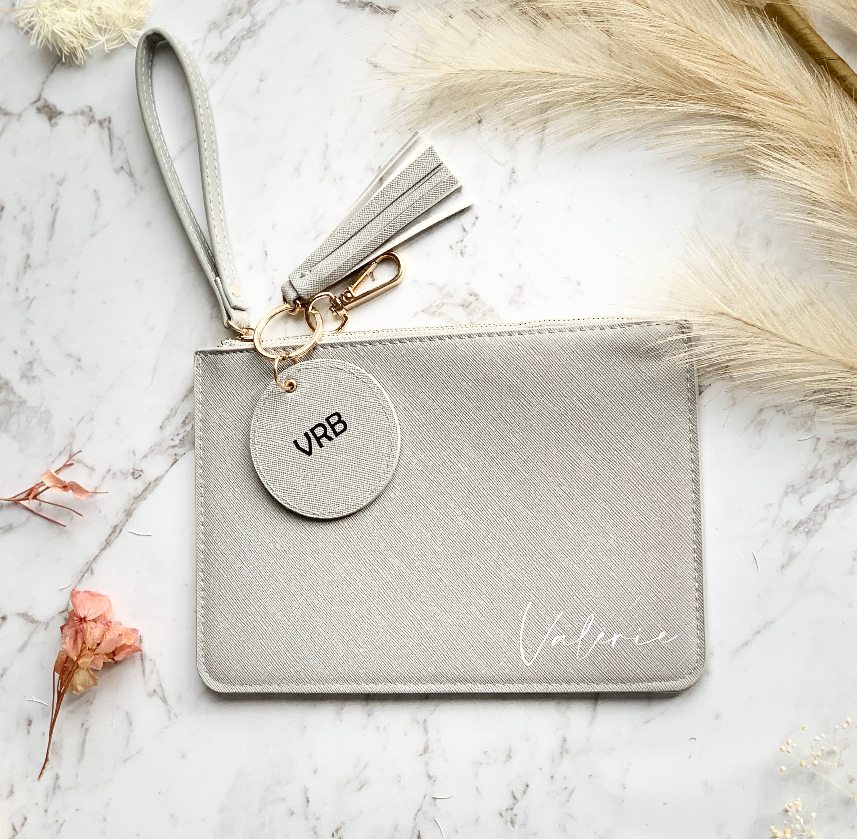 Monogram Clutch Bag Custom Initial Pouch Bridesmaid - Etsy Australia