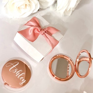 Cute Cosmetic Beauty Travel Compact Pocket Mirror| Bridesmaid Gifts ...