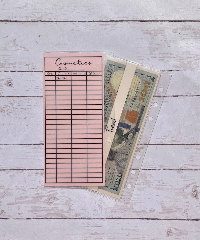 Clear Cash Envelopes Laminated Soft Pinks/ White Colors - Etsy