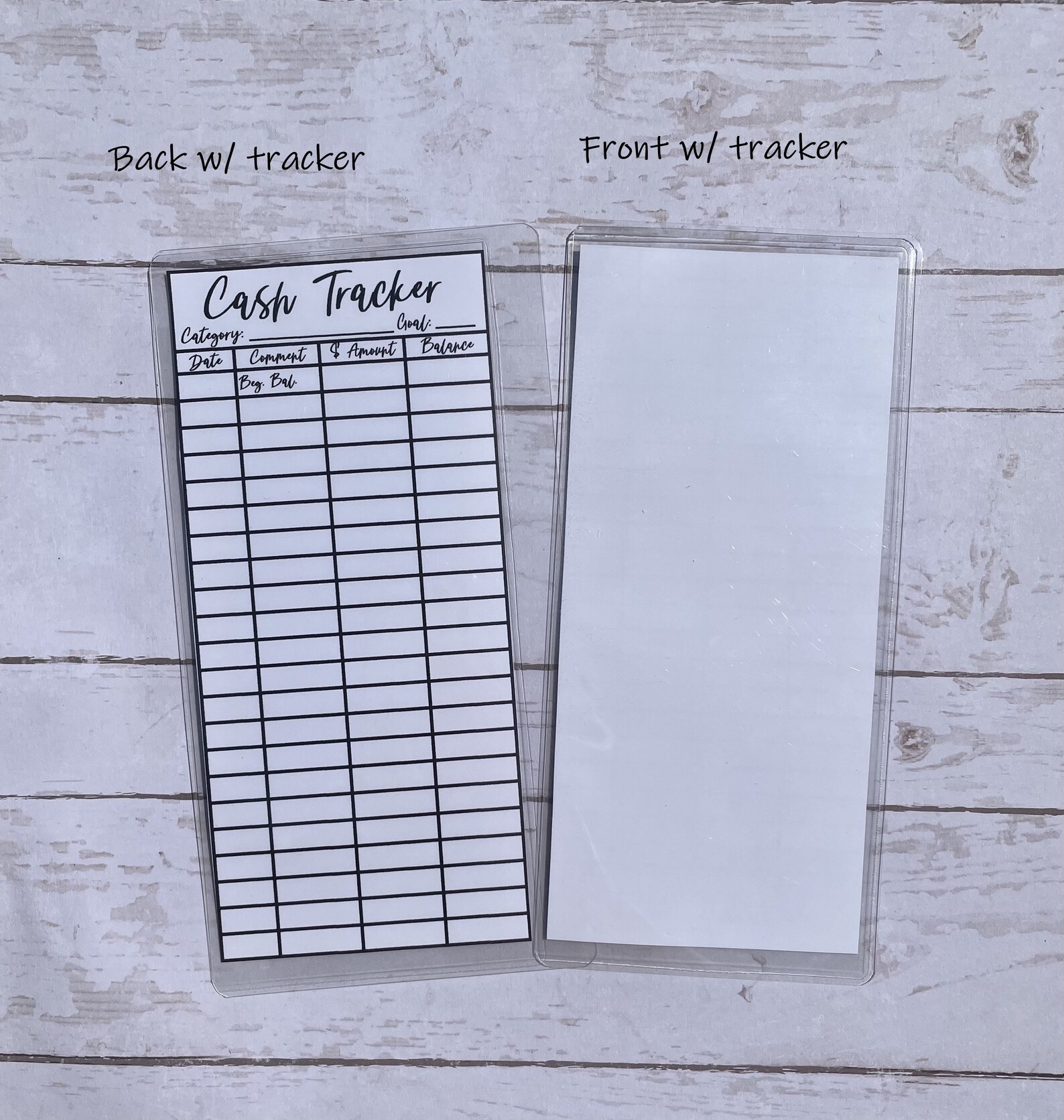 Clear Cash Envelopes Laminated Minimalist Style Personal/ | Etsy