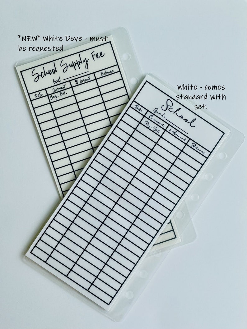 Clear Cash Envelopes Laminated Soft Pinks/ White Colors - Etsy