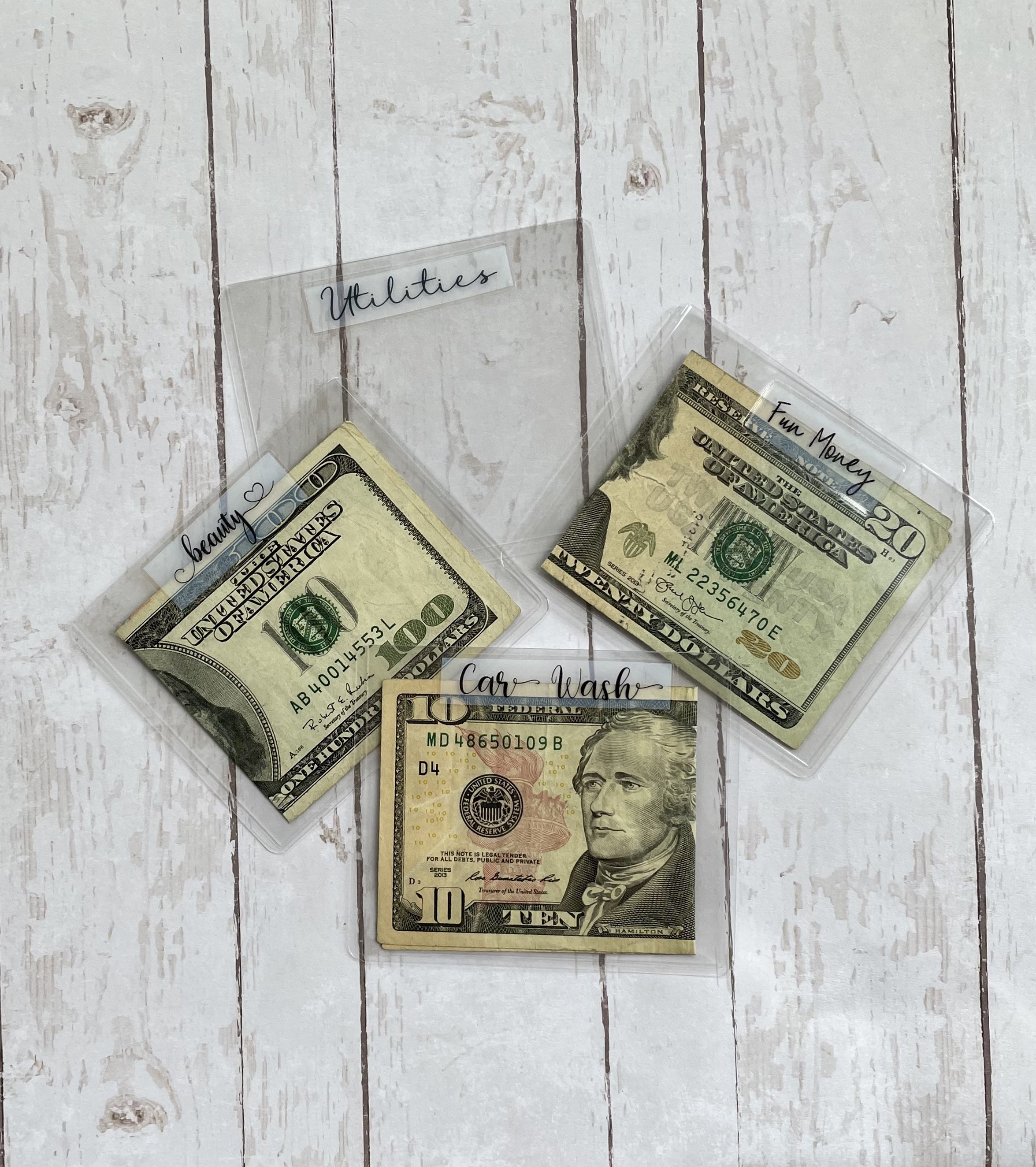 Clear Mini Cash Envelopes Laminated Personalized Minimalist - Etsy