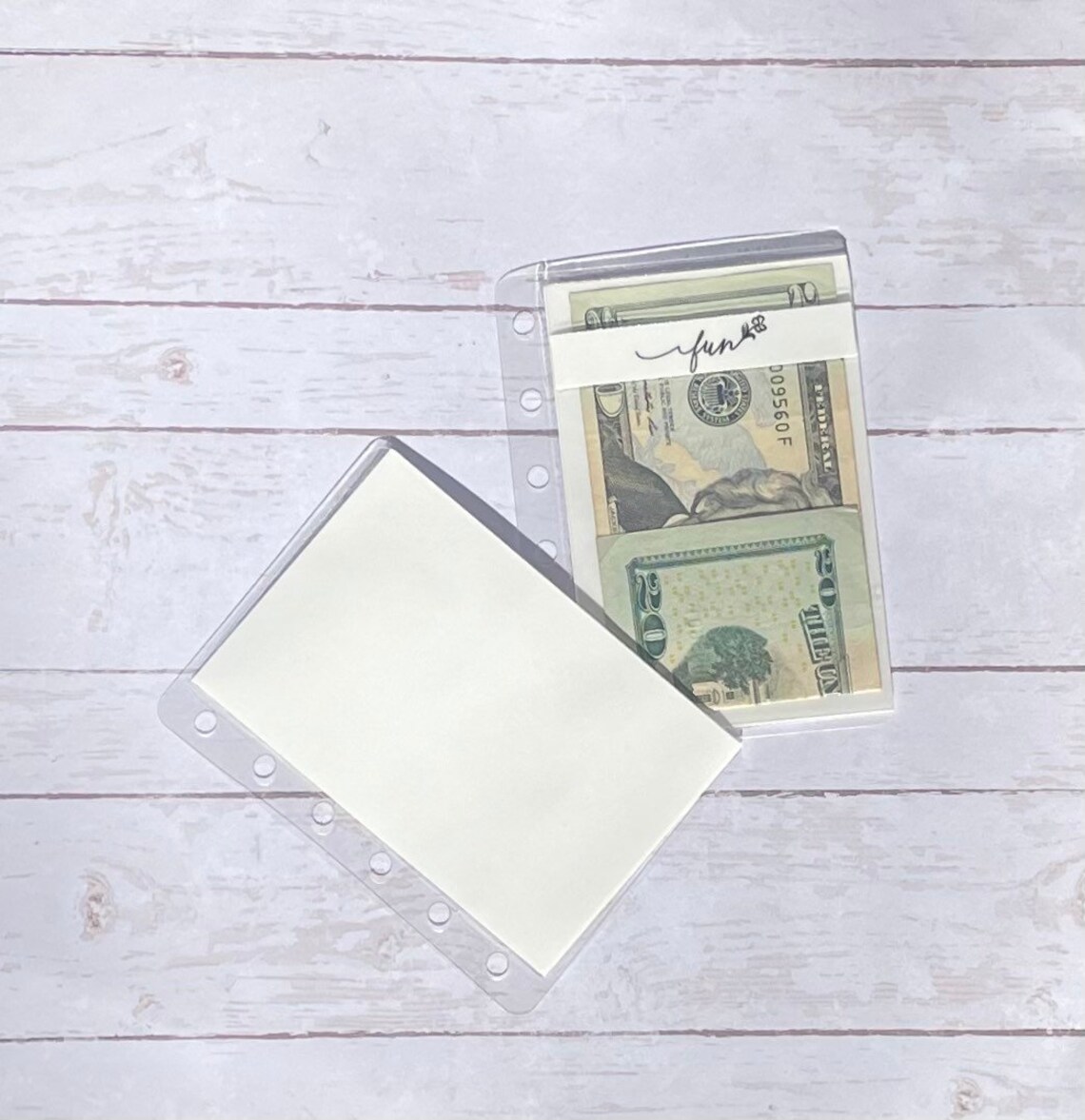 Clear Cash Envelopes Laminated Pocket A7 Dove White - Etsy