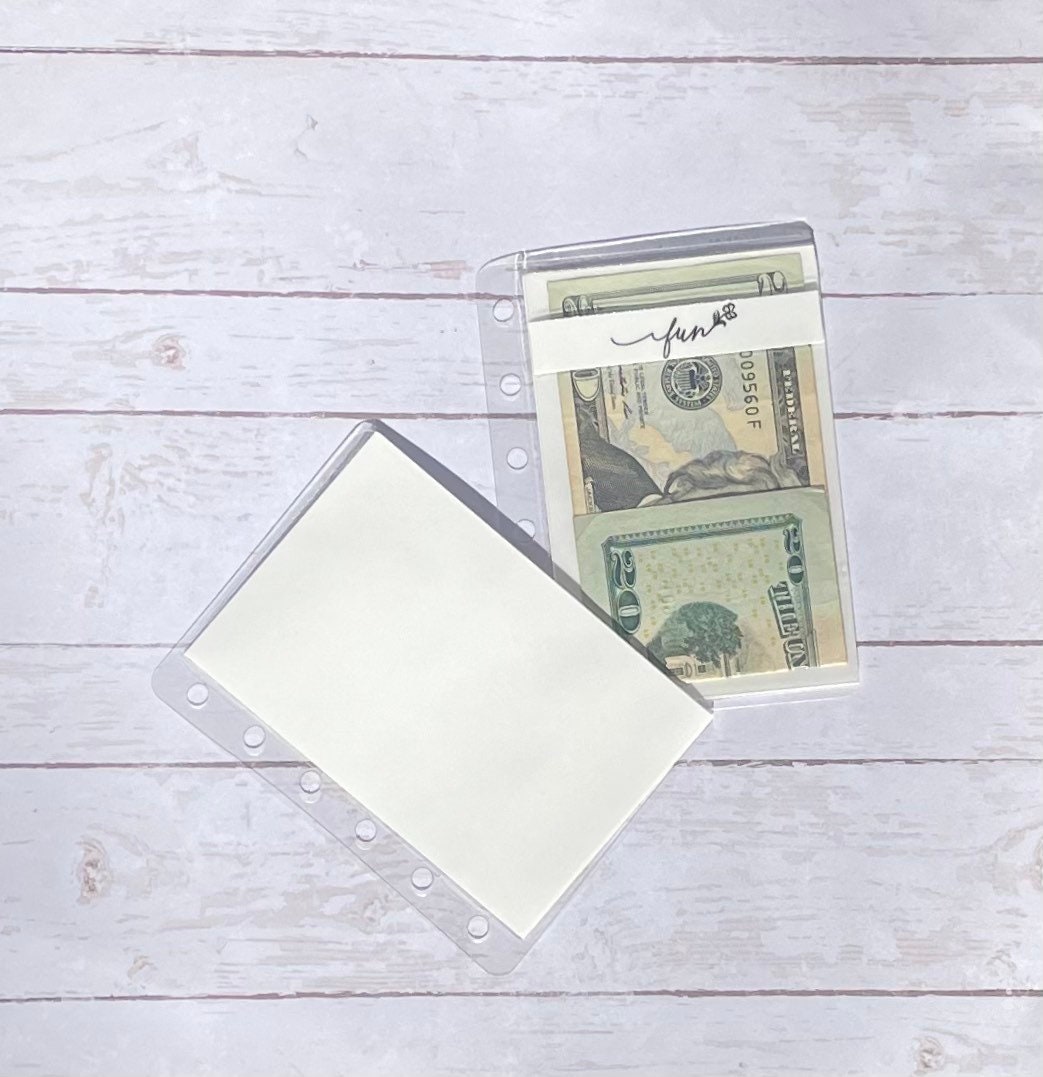 Clear Cash Envelopes Laminated Pocket A7 Dove White - Etsy