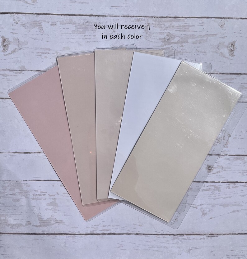 Clear Cash Envelopes Laminated Soft Pinks/ White Colors - Etsy
